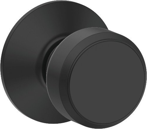Bowery Matte Black Interior Hall/Closet Passage Door Knob